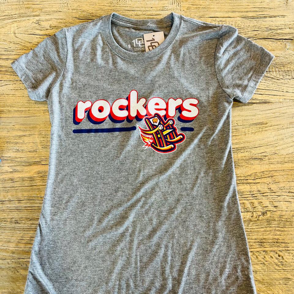 Rockers Ladies Retro Text Tee | High Point Rockers Baseball